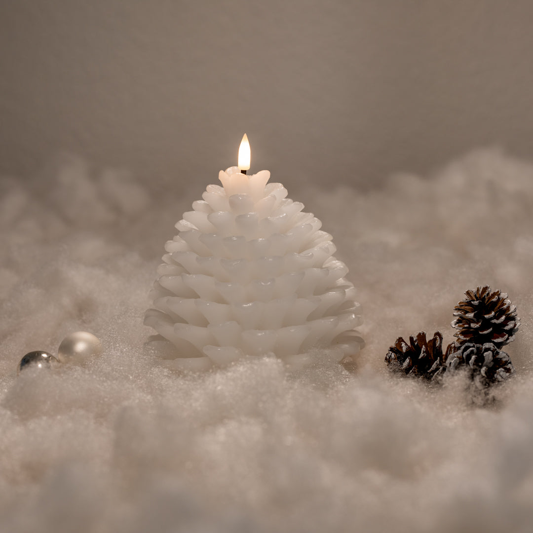 Luna LED pine cone white Ø 14 X 18 cm 1 pc – LED-nordic.com